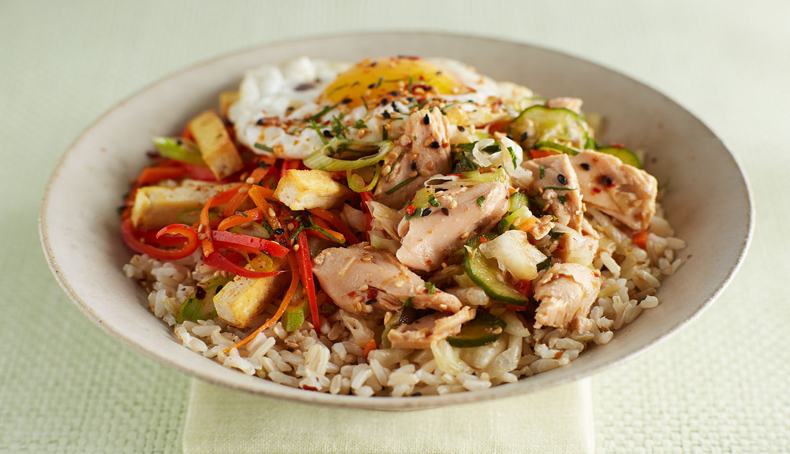 Wild Alaska Salmon Rice Bowl by the Alaska Seafood Kitchen