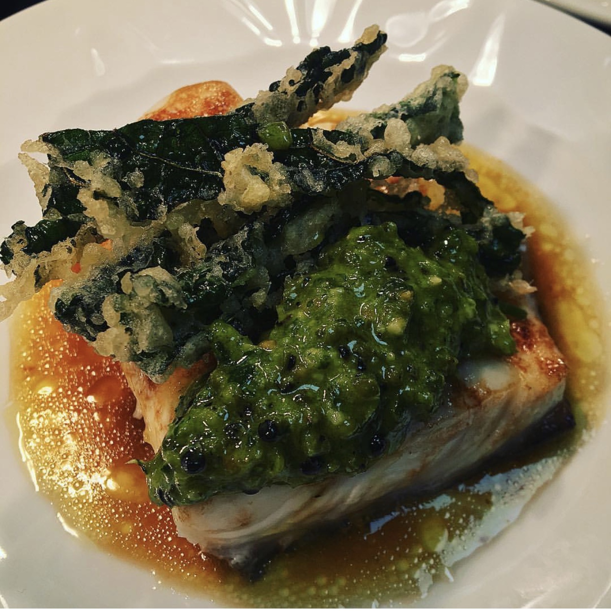 Wild Alaska Halibut, Baked in Beef and Onion Butter