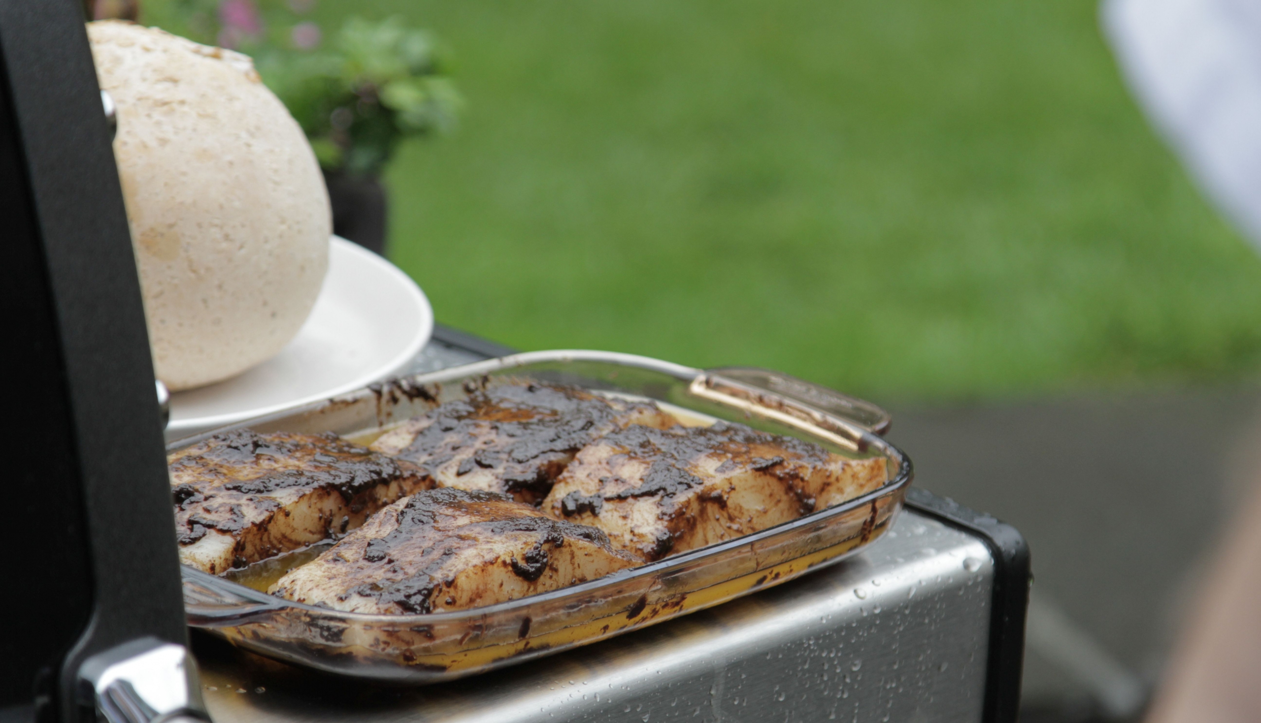 Hot Smoked Black Cod with Salt Baked Swede and Black Garlic